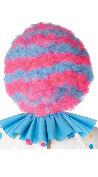 Blue And Pink Spiral Clown Wig, Sexy Blue And Pink Spiral Afro Clown ...