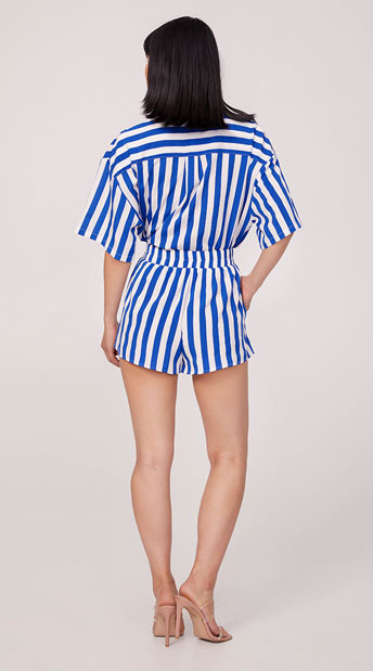 Coastal Vibes Striped Top and Shorts Set, Striped Crop Top Set - Yandy.com
