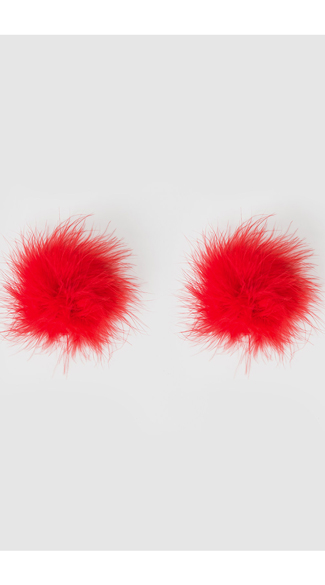 Round Marabou Pasties, Faux Feathered Pasties - Yandy.com