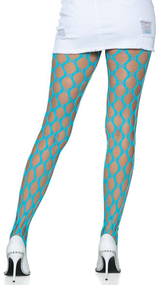 Neon Jumbo Pothole Net Tights, Neon Fishnet Pantyhose - Yandy.com