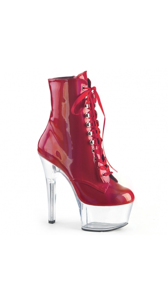 6 Inch Lace-Up Ankle Platform Boot, 6 Inch Metallic Ankle Boot - Yandy.com