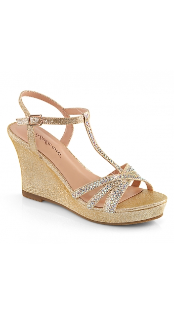 3 Inch Shimmer Wedge Sandal, 3 Inch Wedge Sandal - Yandy.com