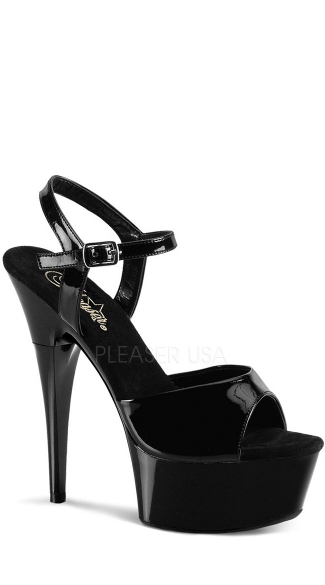 6" Ankle Strap Platform Sandal With Rhinestones, 6 Inch Ankle Strap ...