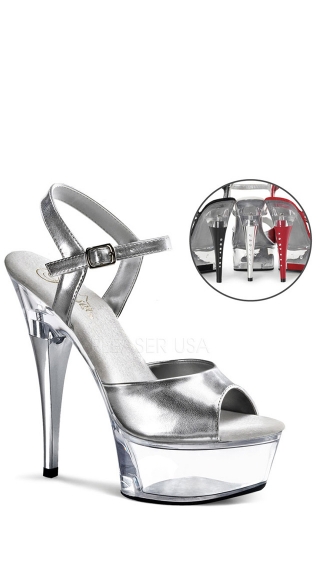 6" Ankle Strap Platform Sandal With Rhinestones, 6 Inch Ankle Strap ...