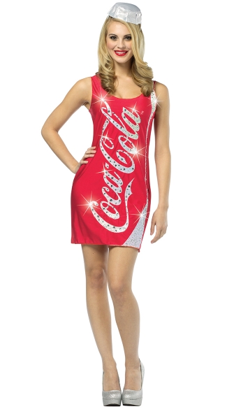 Glitzy Coca-Cola Costume, Sexy Coke Costume, Adult Coke Costume, Sexy ...