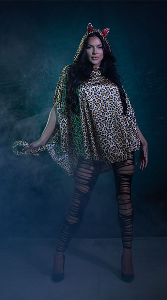 Yandy Lazy Leopard Costume, Animal Print Poncho - Yandy.com