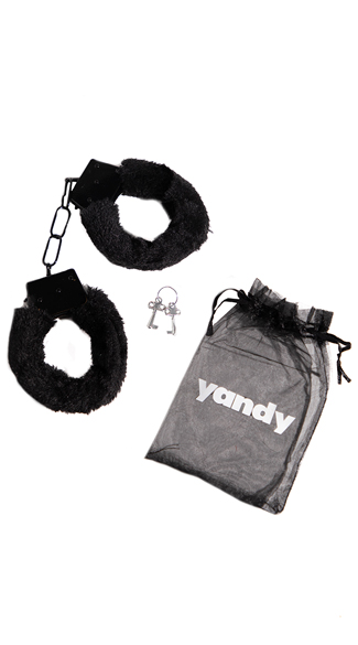 Yandy Fuzzy Handcuff, Yandy Handcuffs with Bag - Yandy.com