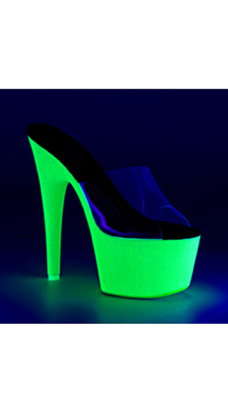 Neon UV Reactive Platform Slides, 7 Inch Slides, Black Light Slides