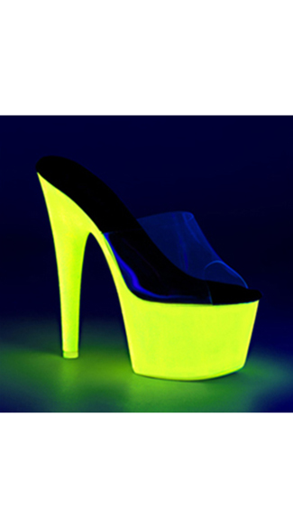 Neon UV Reactive Platform Slides, 7 Inch Slides, Black Light Slides