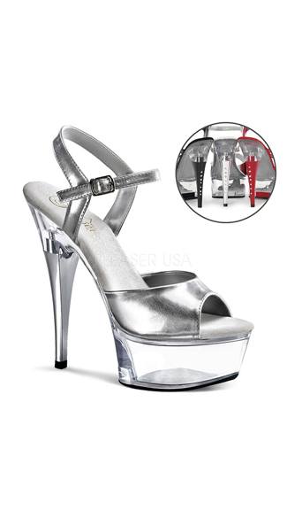 6" Ankle Strap Platform Sandal With Rhinestones, 6 Inch Ankle Strap ...