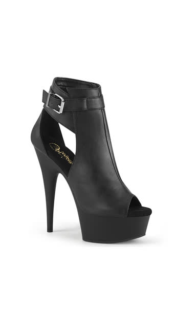 *6" Heel, 2 3/4" PF Peep Toe Ankle Bootie Sandal