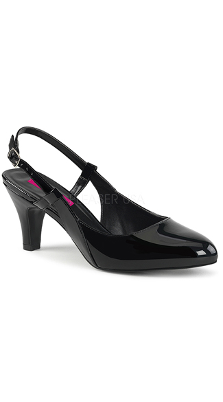 3" Basic Slingback Pump, Low Slingback Heel - Yandy.com