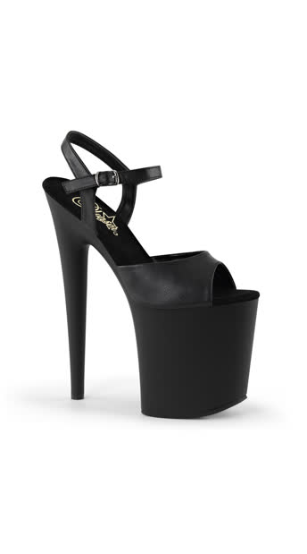 8" Heel Ankle Strap Platform Sandal, 8 inch heel, 8 inch sandal