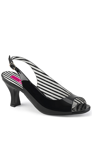 3" Slingback Peep Toe Pump, Classic Open Toe Pump - Yandy.com