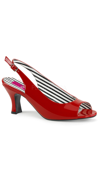 3" Slingback Peep Toe Pump, Classic Open Toe Pump - Yandy.com