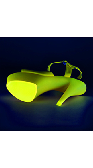 Neon Kiss Platform, UV Reactive High Heels, UV Reactive Platforms ...