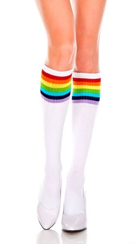 Over The Rainbow Thigh High Socks Rainbow Socks