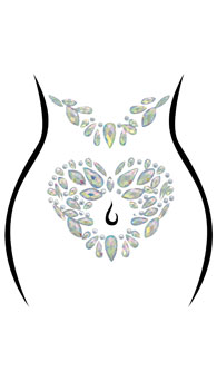 Novalie Adhesive Body Jewels, Heart Body Stickers - Yandy.com