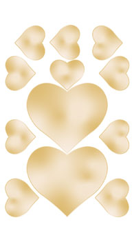 Sweet Cream Candy Edible Pasties & Pecker Wraps, Gold Heart Edible ...