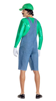 Men's Green Gamer Costume, Men's Video Game Plumber Costume - Yandy.com