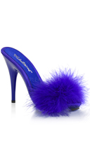 5" Marabou Slide, marabou sandal - Yandy.com